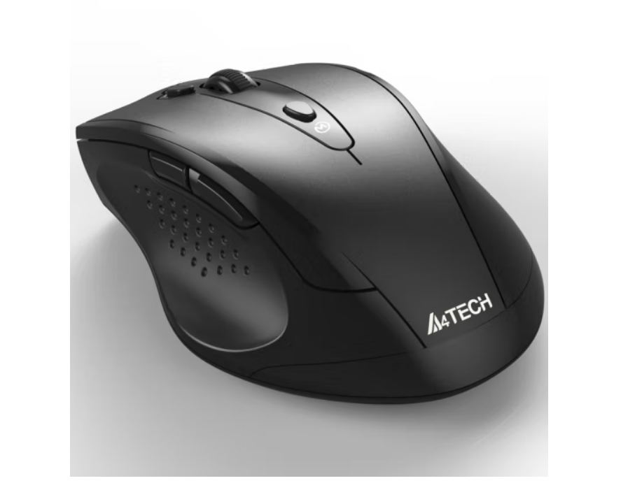 双飞燕（A4TECH）G10-810FS 无线鼠标 静音笔记本台式电脑办公便携鼠标 人体工学大手鼠标 USB接口2.4G 黑色