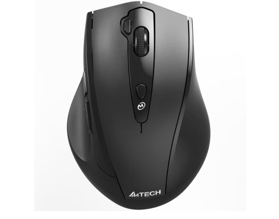 双飞燕（A4TECH）G10-810FS 无线鼠标 静音笔记本台式电脑办公便携鼠标 人体工学大手鼠标 USB接口2.4G 黑色